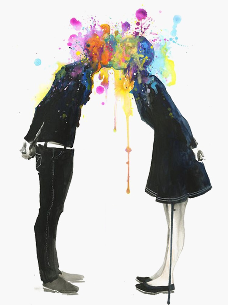 "Zombie Kiss" Sticker for Sale by Assla | Redbubble