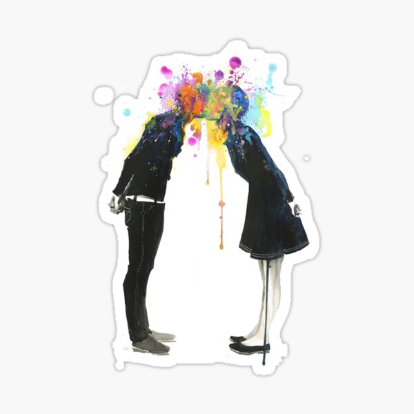 "Zombie Kiss" Sticker for Sale by Assla | Redbubble