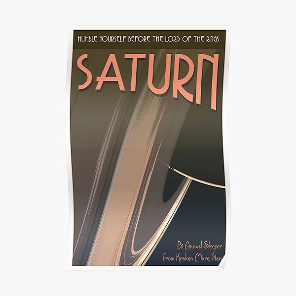 "Space Travel Poster - Rings of Saturn" Poster for Sale by magarlick ...