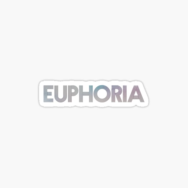 "euphoria logo " Sticker by sachamorris | Redbubble