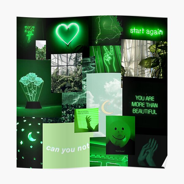 "Green aesthetic " Poster for Sale by YoeliBustillo | Redbubble