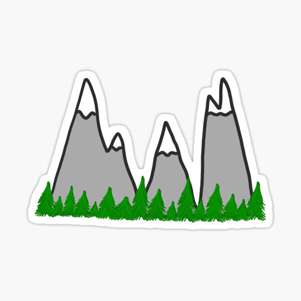 "mountains" Sticker by StickerShoppee | Redbubble