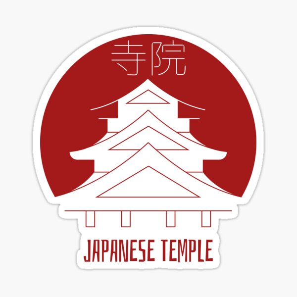 "Japanese Temples Design" Sticker by Artenas | Redbubble