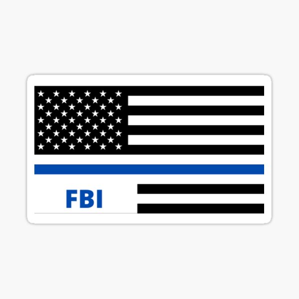 "Thin blue line US flag - FBI" Sticker for Sale by StejskyCZ | Redbubble