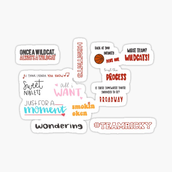 "HSM/HM sticker sheet " Sticker for Sale by Aseelye7 | Redbubble