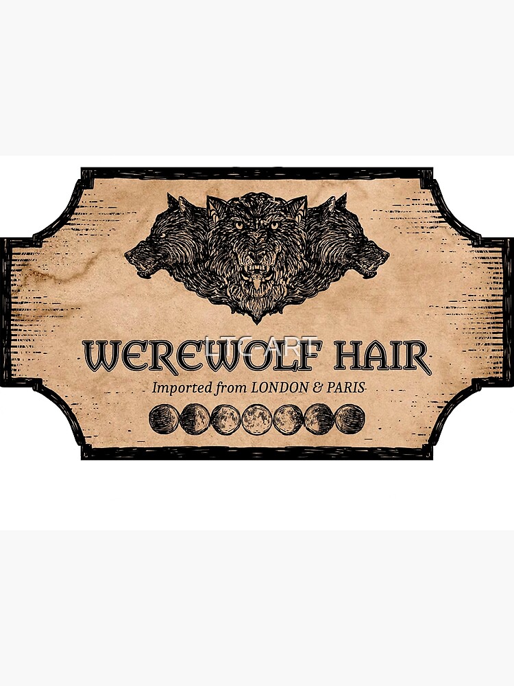 "Label: Werewolf Hair for halloween potions" Poster by LTC-ART | Redbubble