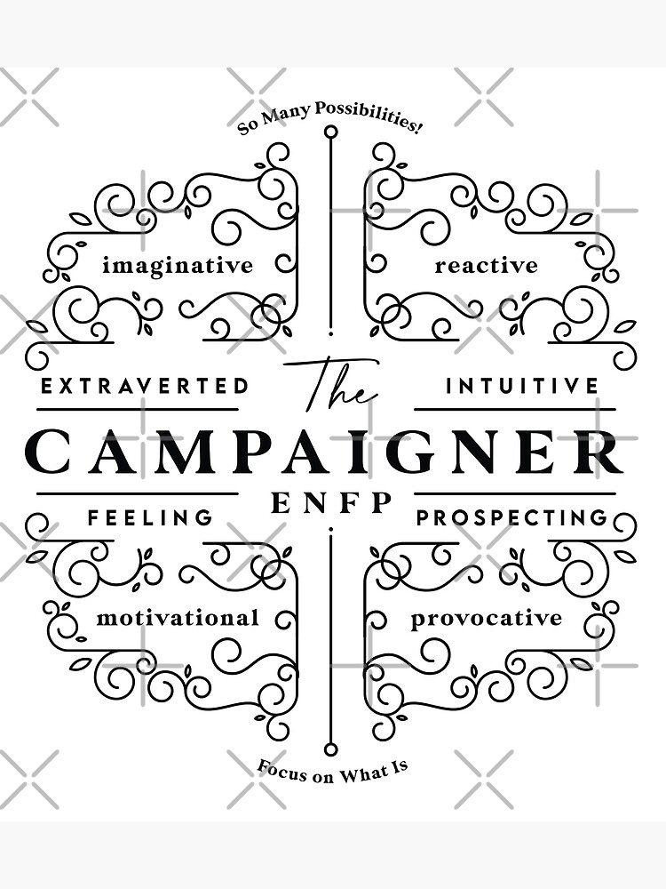 "ENFP Campaigner Personality type traits MBTI" Poster for Sale by Bless ...