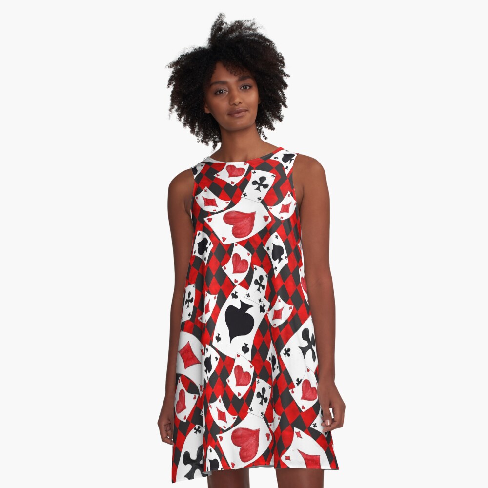 "Playing Cards Pattern" A-Line Dress for Sale by scrolla | Redbubble