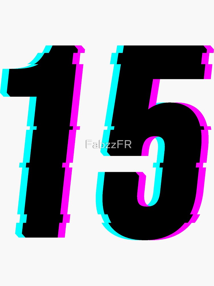"15" Sticker for Sale by FabzzFR | Redbubble