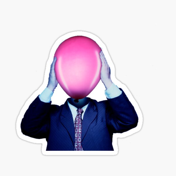 "Man With Balloon Face" Sticker for Sale by Gaspomumo | Redbubble