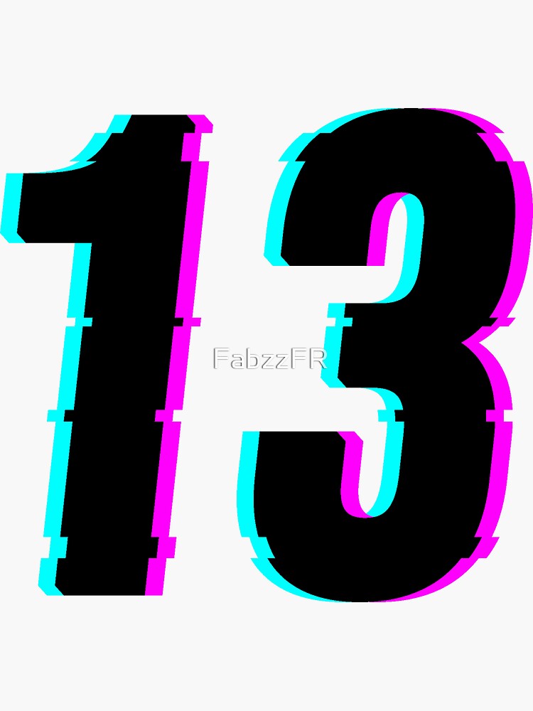"13" Sticker for Sale by FabzzFR | Redbubble