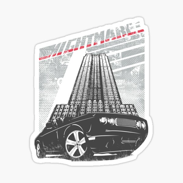 "NIGHTMARE - The Challenger SRT" Sticker by akramf5 | Redbubble
