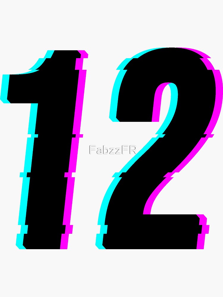"12" Sticker for Sale by FabzzFR | Redbubble