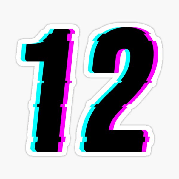 "12" Sticker for Sale by FabzzFR | Redbubble
