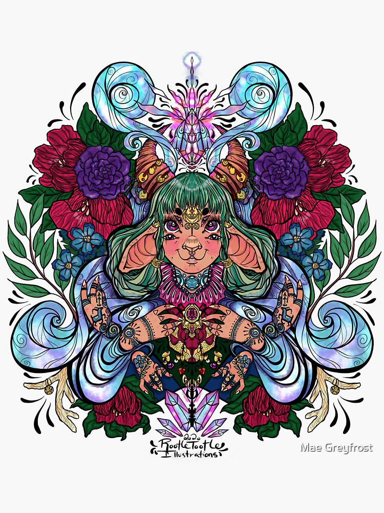 "Magical Faun" Sticker for Sale by RootleTootle | Redbubble