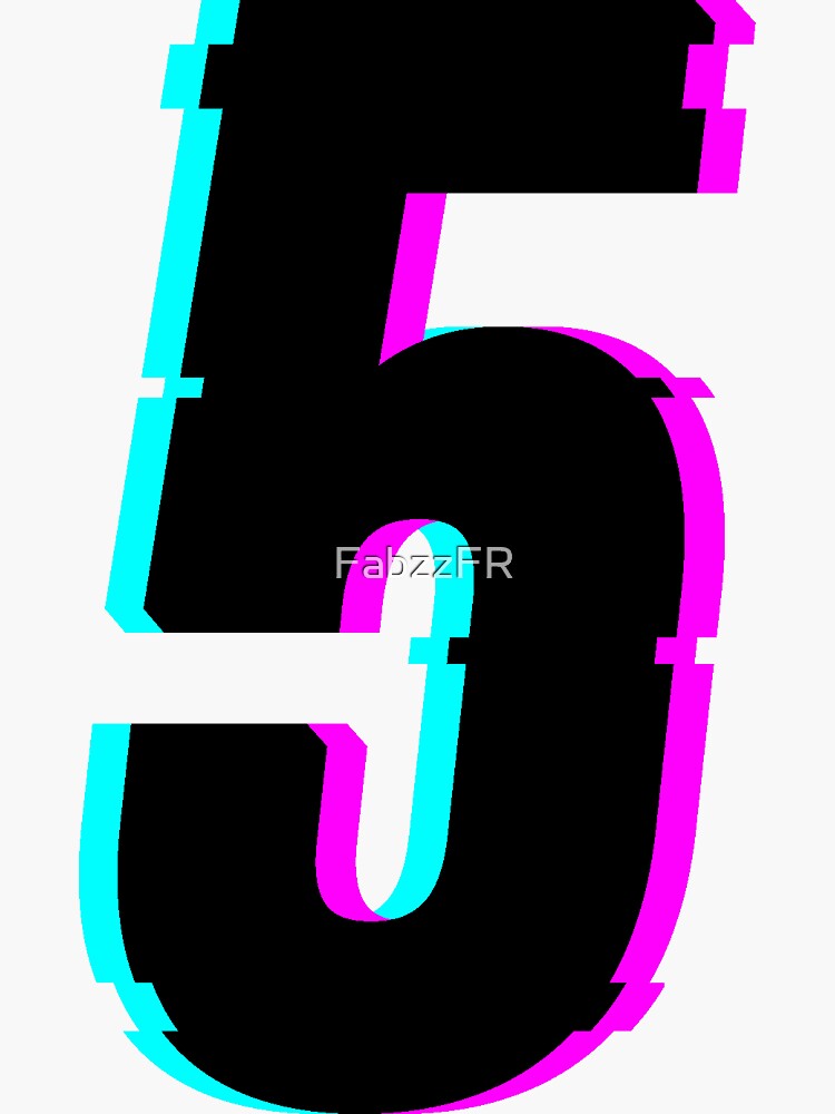 "5" Sticker by FabzzFR | Redbubble
