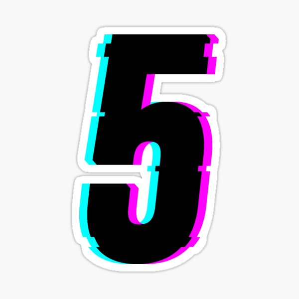 "5" Sticker by FabzzFR | Redbubble