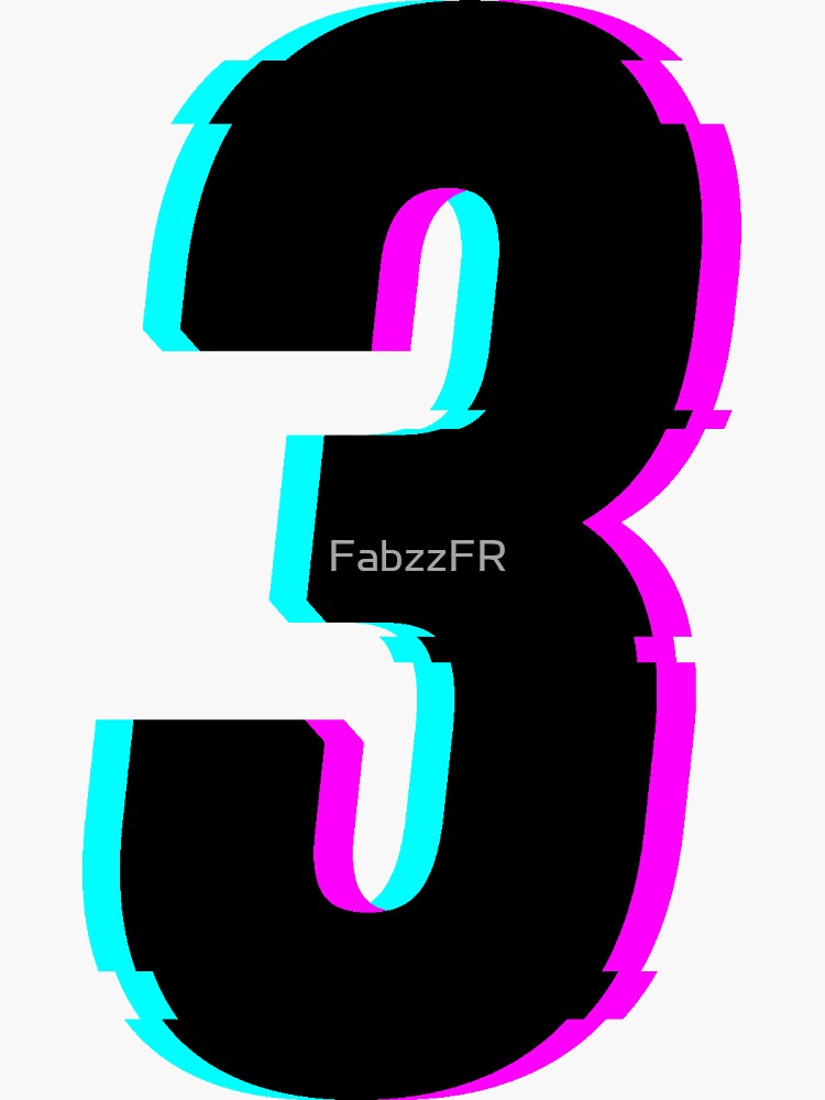 "3" Sticker for Sale by FabzzFR | Redbubble