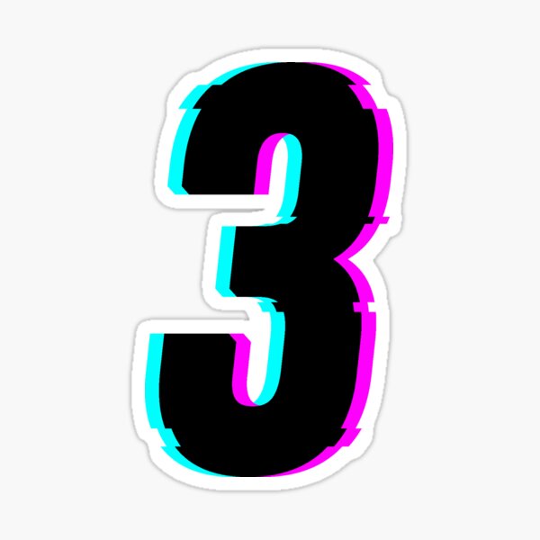 "3" Sticker for Sale by FabzzFR | Redbubble