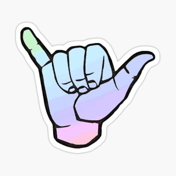 "Yolo hand" Sticker for Sale by Lolloa | Redbubble