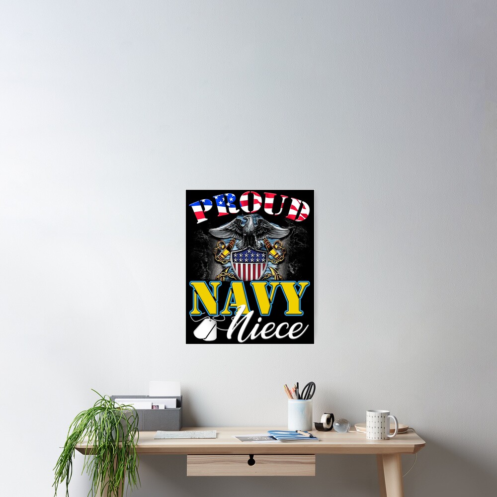 "Proud Navy Niece Military Family Navy - Niece Gifts" Poster by ...