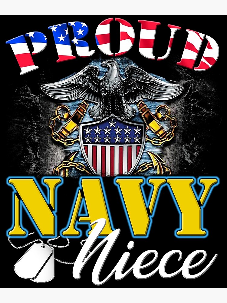 "Proud Navy Niece Military Family Navy - Niece Gifts" Poster by ...