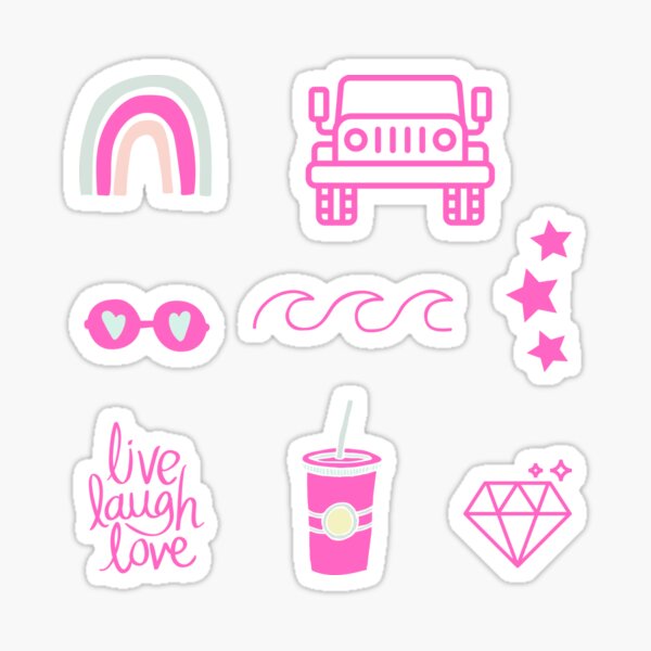 "Pink Aesthetic Cute VSCO Pack" Sticker for Sale by kambamdesigns ...