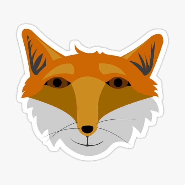 "Fox face" Sticker for Sale by Pzsoap | Redbubble