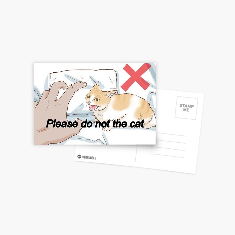 "Please Do Not The Cat Meme " Postcard for Sale by cnon626 | Redbubble