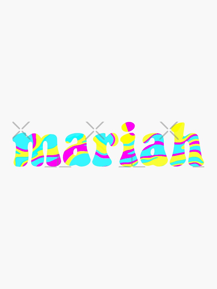 "custom name design (mariah)" Sticker for Sale by createdbymia | Redbubble