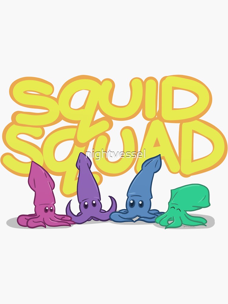 "Squid Squad" Sticker by Koakowski | Redbubble