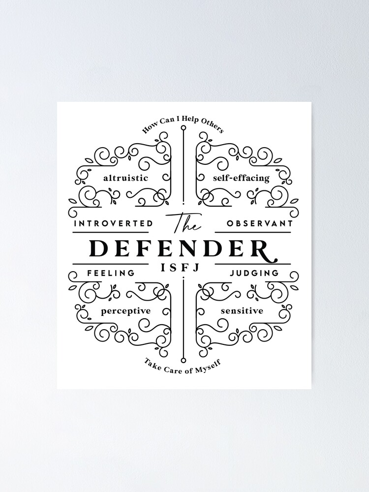 "ISFJ Defender Personality type traits" Poster for Sale by Bless-Up ...