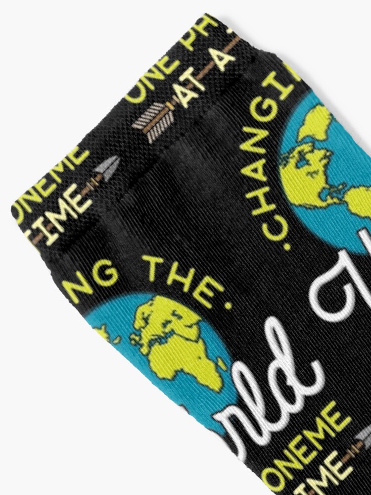 "SLP - Speech Language Pathologist - Changing The World" Socks by ...