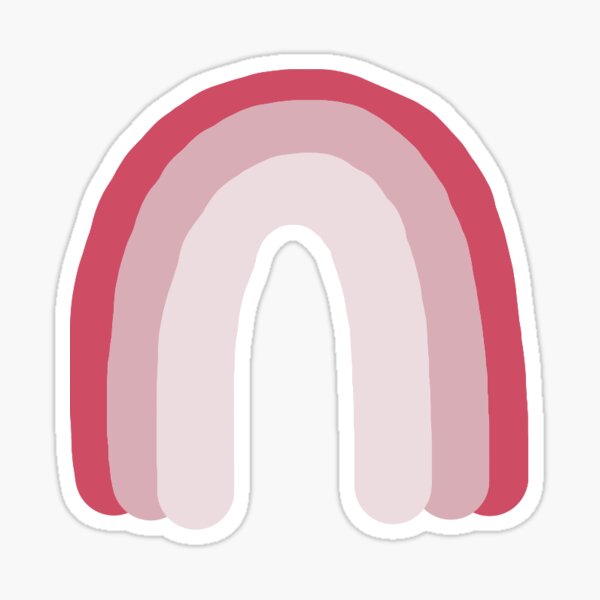 "pink rainbow" Sticker for Sale by christinaswork | Redbubble
