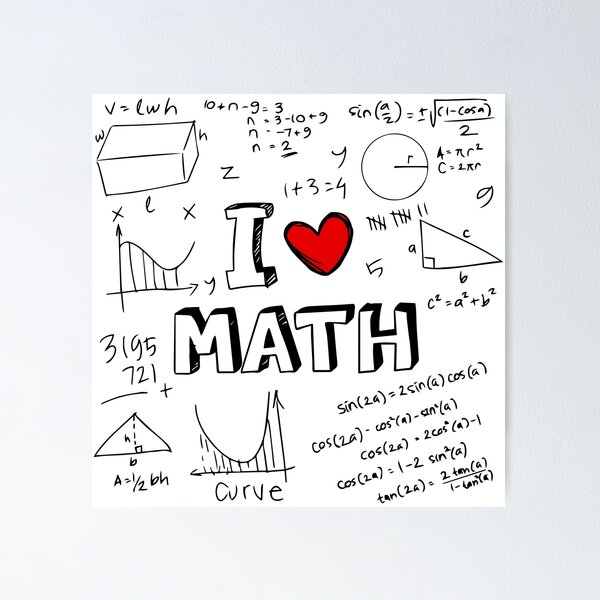"love math" Poster for Sale by sPalandar | Redbubble