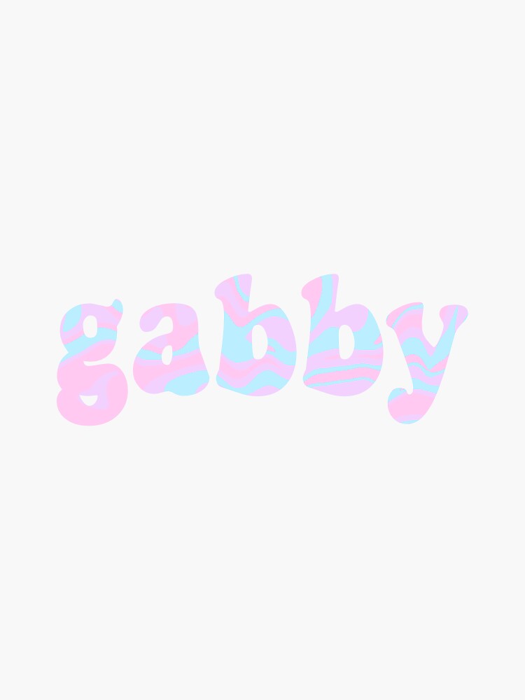 "custom name design (gabby)" Sticker by createdbymia | Redbubble