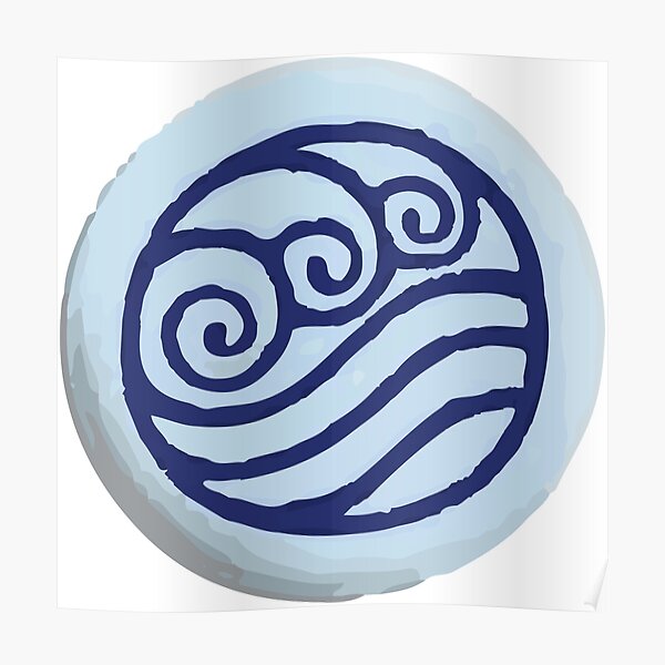 "Water Tribe Symbol Avatar" Poster for Sale by PhatPhrog | Redbubble