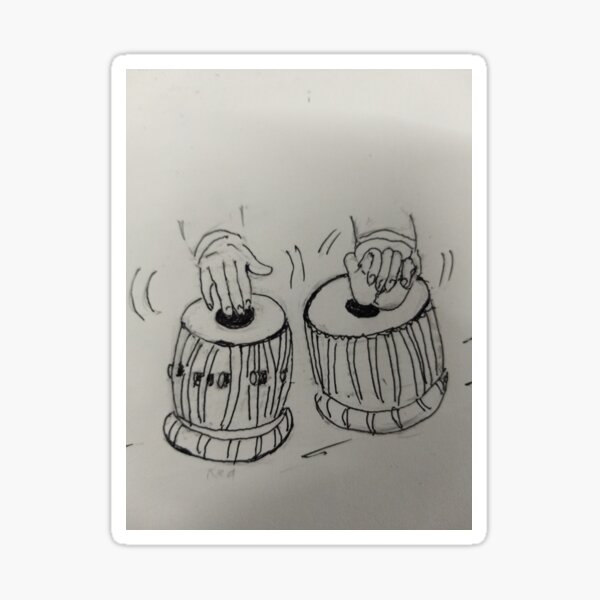 "Tabla Enthusiast" Sticker by Insight1943 | Redbubble