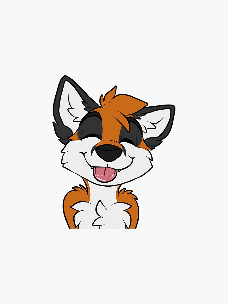 "Happy Fox" Sticker for Sale by GatorBites | Redbubble