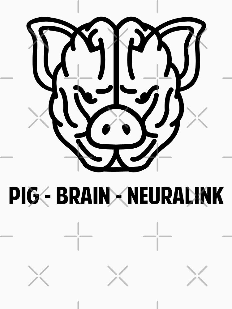 "Gertrude The Neuralink Pig, Pig Brain Neuralink" T-shirt for Sale by ...
