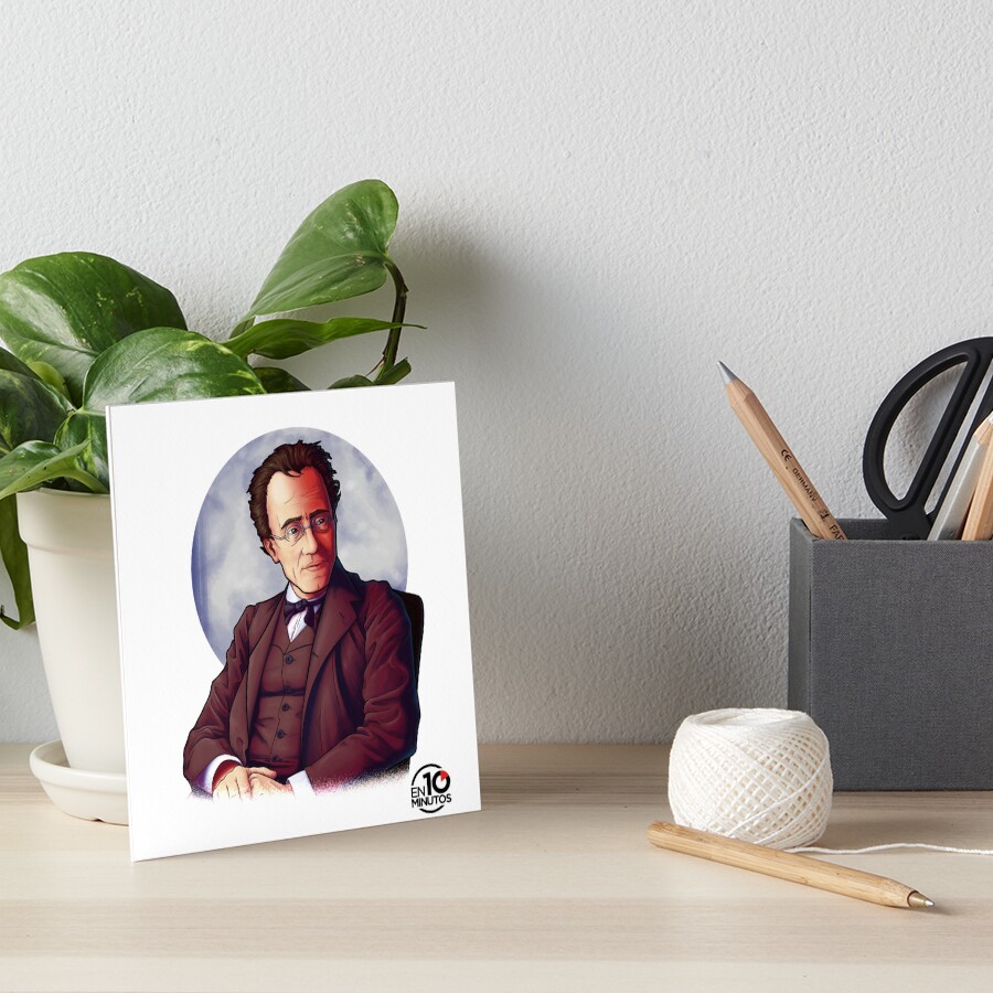 "Gustav Mahler + logo en10minutos" Art Board Print by en10minutos ...