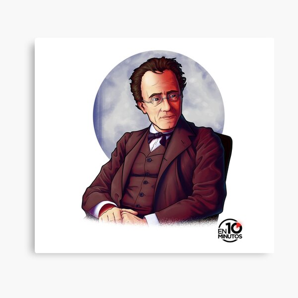 "Gustav Mahler + logo en10minutos" Canvas Print by en10minutos | Redbubble