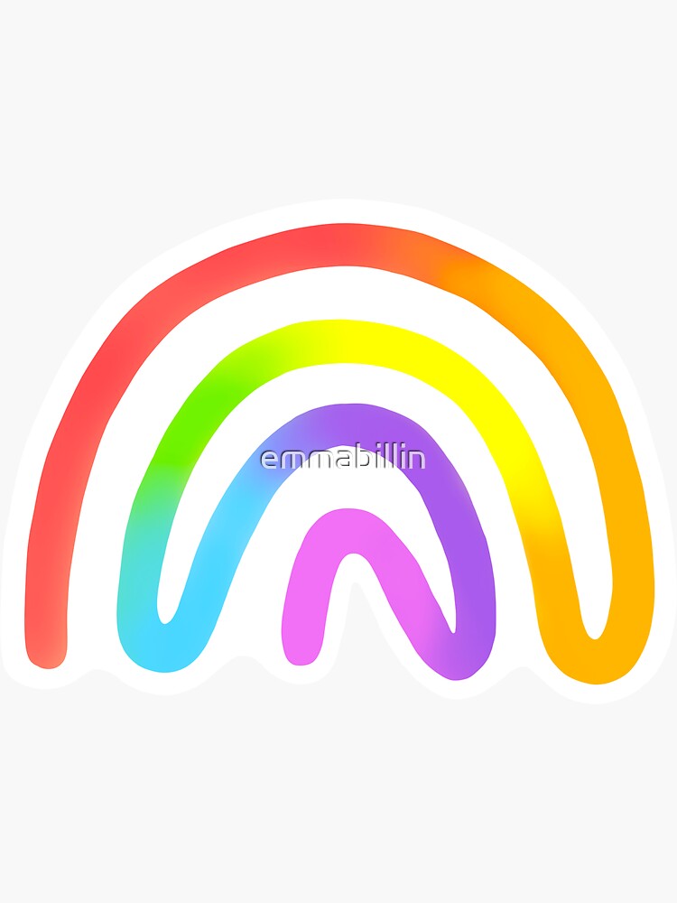 "Continuous Rainbow" Sticker for Sale by emmabillin | Redbubble