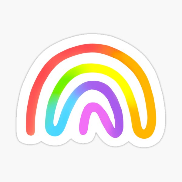 "Continuous Rainbow" Sticker for Sale by emmabillin | Redbubble