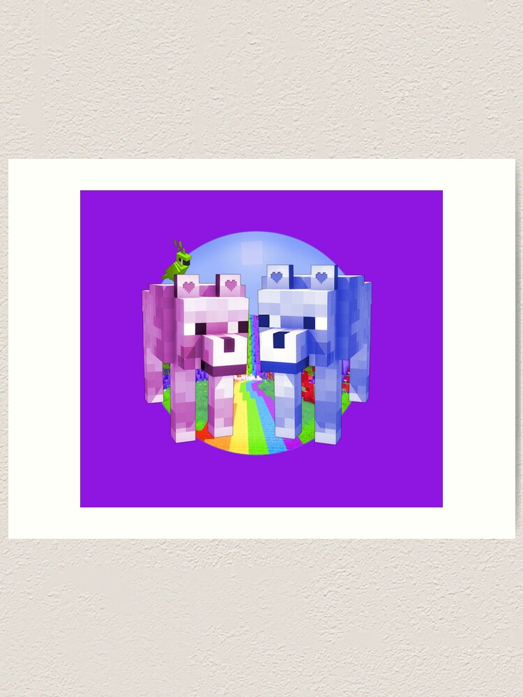 "Minecraft «Adorable Wolves»" Art Print by ssltgl | Redbubble