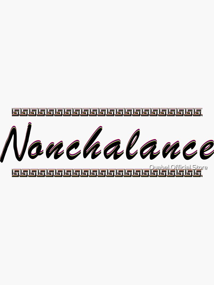 "Nonchalance - with RED x BLUE x YELLOW x BLACK colors" Sticker by ...