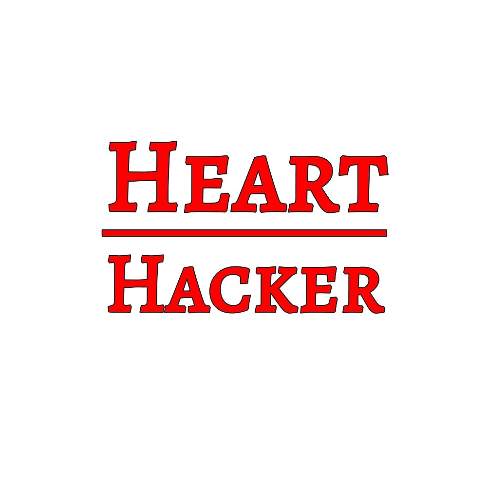 "Heart hacker text design for you." by Shubham2202 | Redbubble
