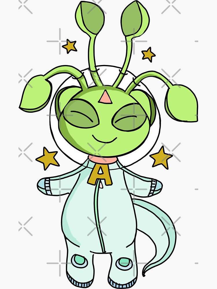 "Neopets inspired Alien Aisha" Sticker for Sale by melty-cat | Redbubble