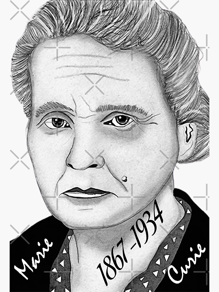 Pegatina «Marie Curie» de afella63 | Redbubble