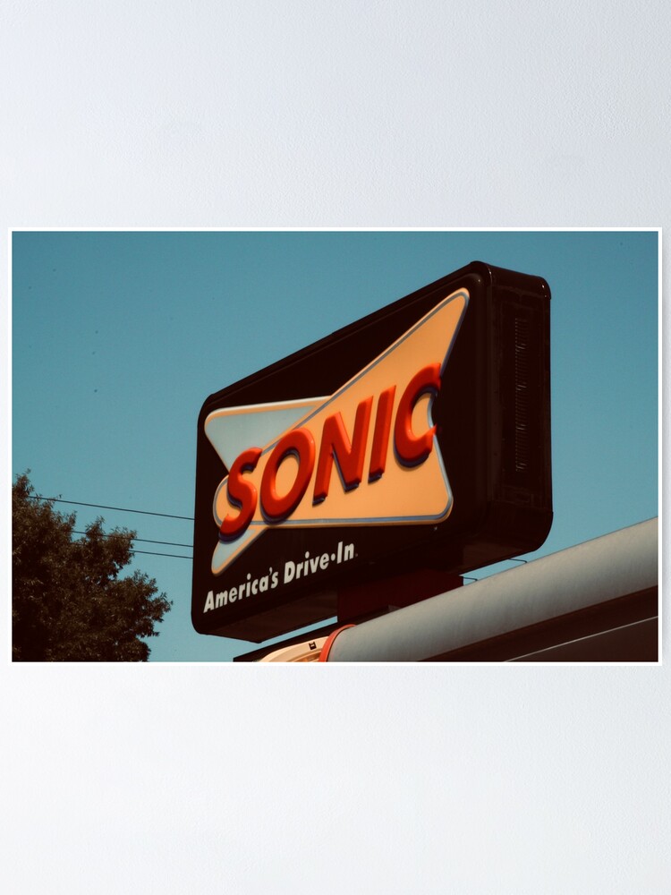 "vintage Sonic sign" Poster for Sale by Shockzedits | Redbubble